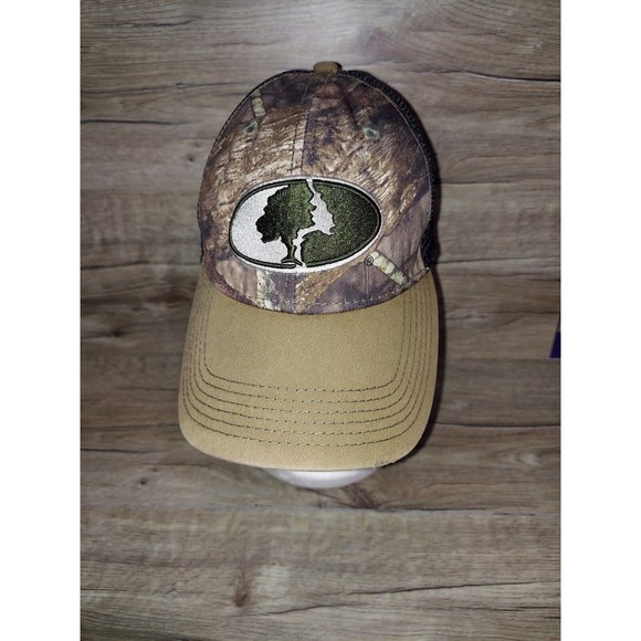 Mossy Oak | Accessories | Mossy Oak Fitted Hat Cap Tan Camo Black Mesh ...